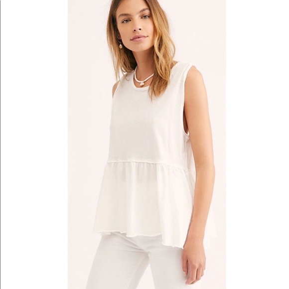Free People | Tops | Free People Anytime Tank Peplum Tank Top | Poshmark